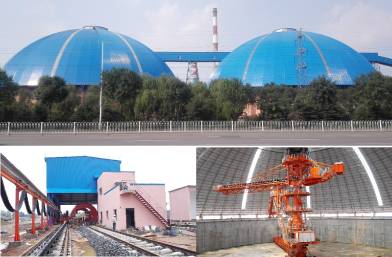 The coal unloading by the train in Shandong Chenming Power Station ...